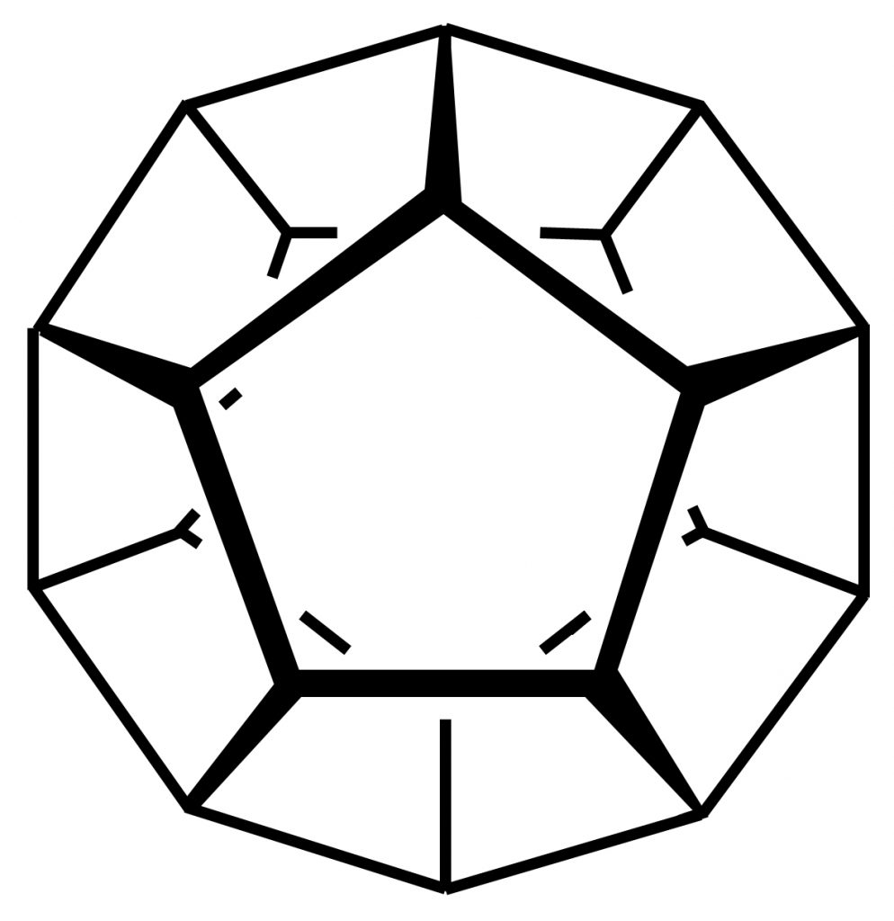 المجسم الإثنى عشر Dodecahedrane | مصادر الكيمياء
